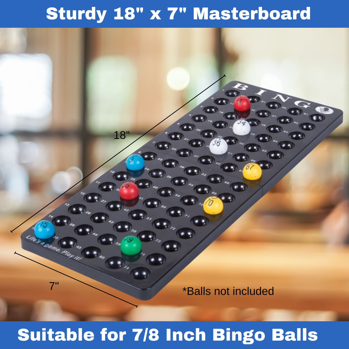 Bingo Master Board and Easy Read 7/8" Bingo Balls with Fade and Scratc – Mr. Chips Store