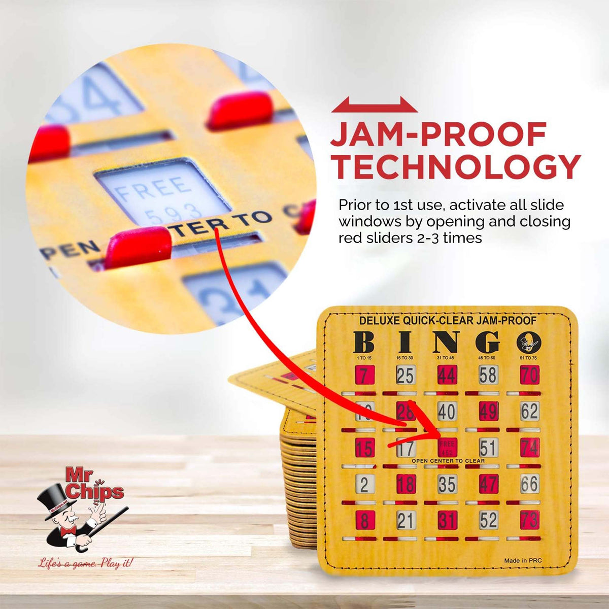 Deluxe Quick Clear Jam Proof Bingo Shutter Card – Mr. Chips Store