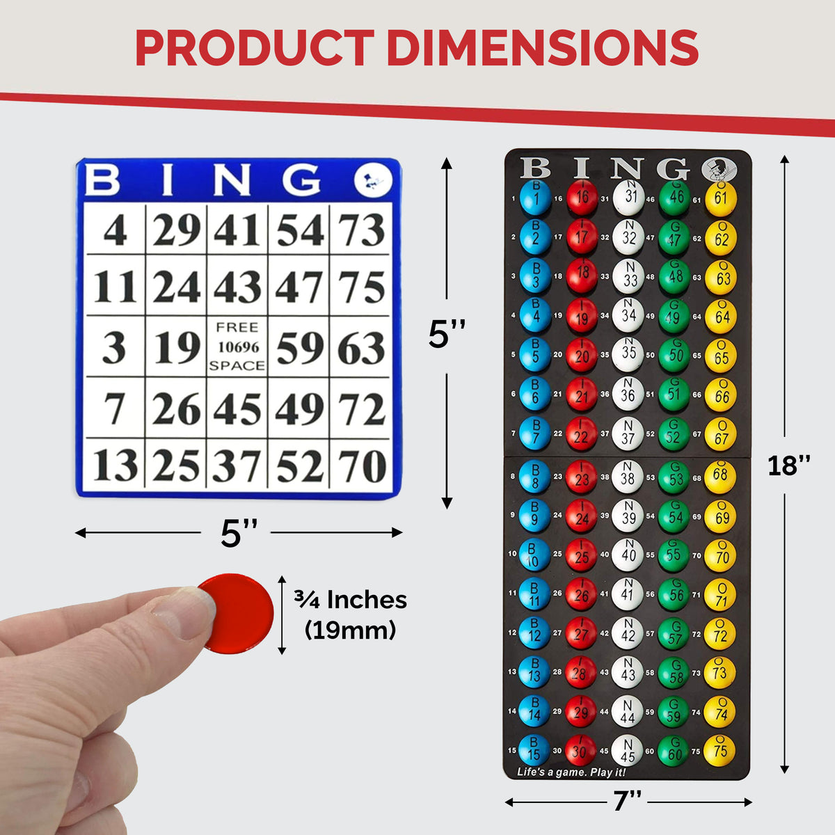 'Lucky Red' Party Bingo Cage Set with Masterboard, 7/8 Bingo Balls, 30 ...